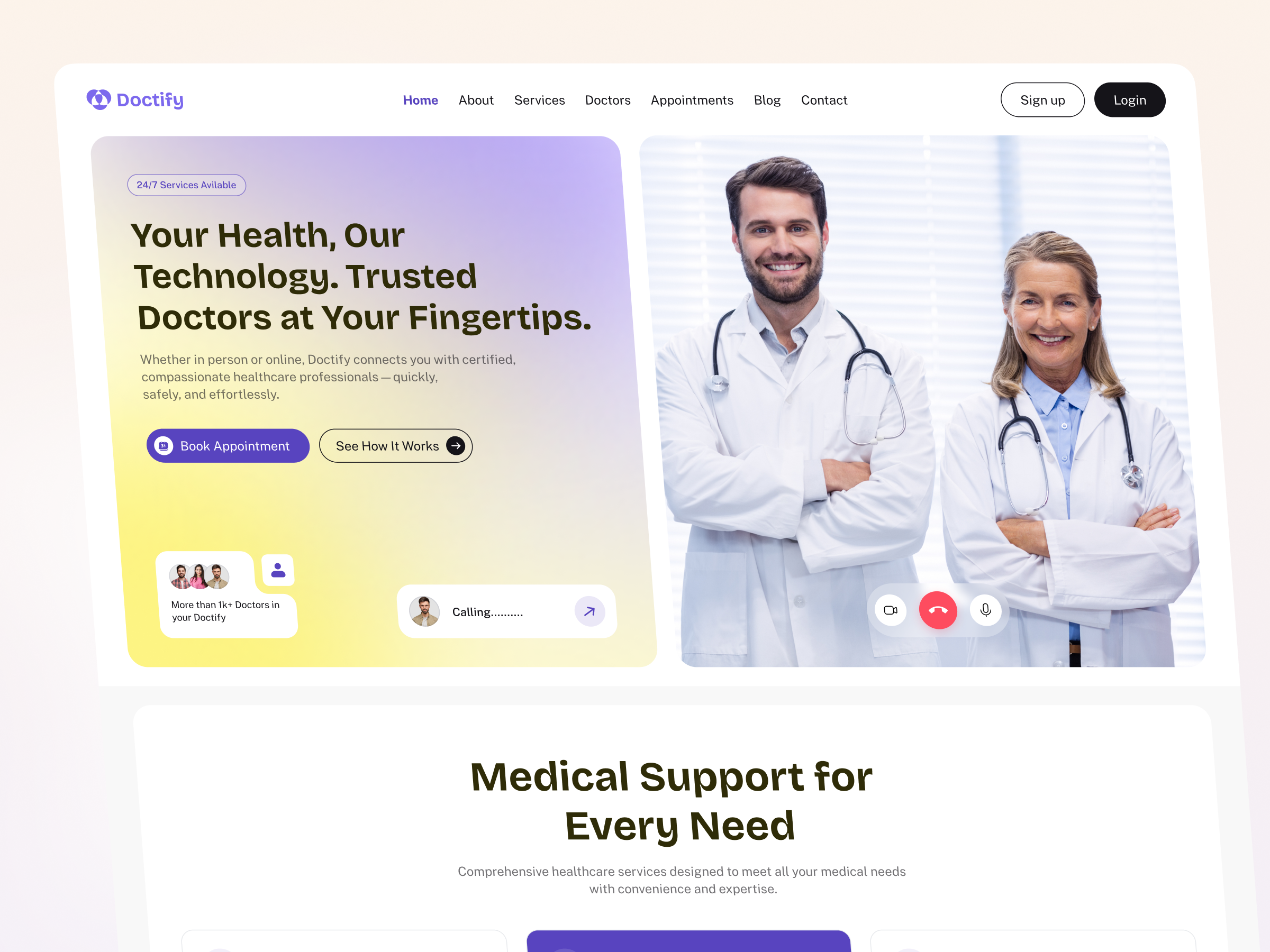 Healthcare Web UI • Doctor Booking Website • Medical Website by Jabel ...