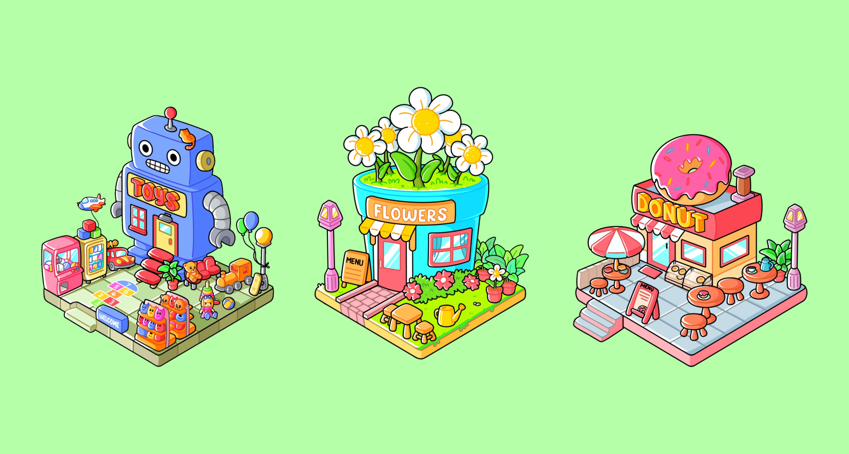 Robot Toy Shop — Little Shop Project by Pixel Picasso Studio on Dribbble