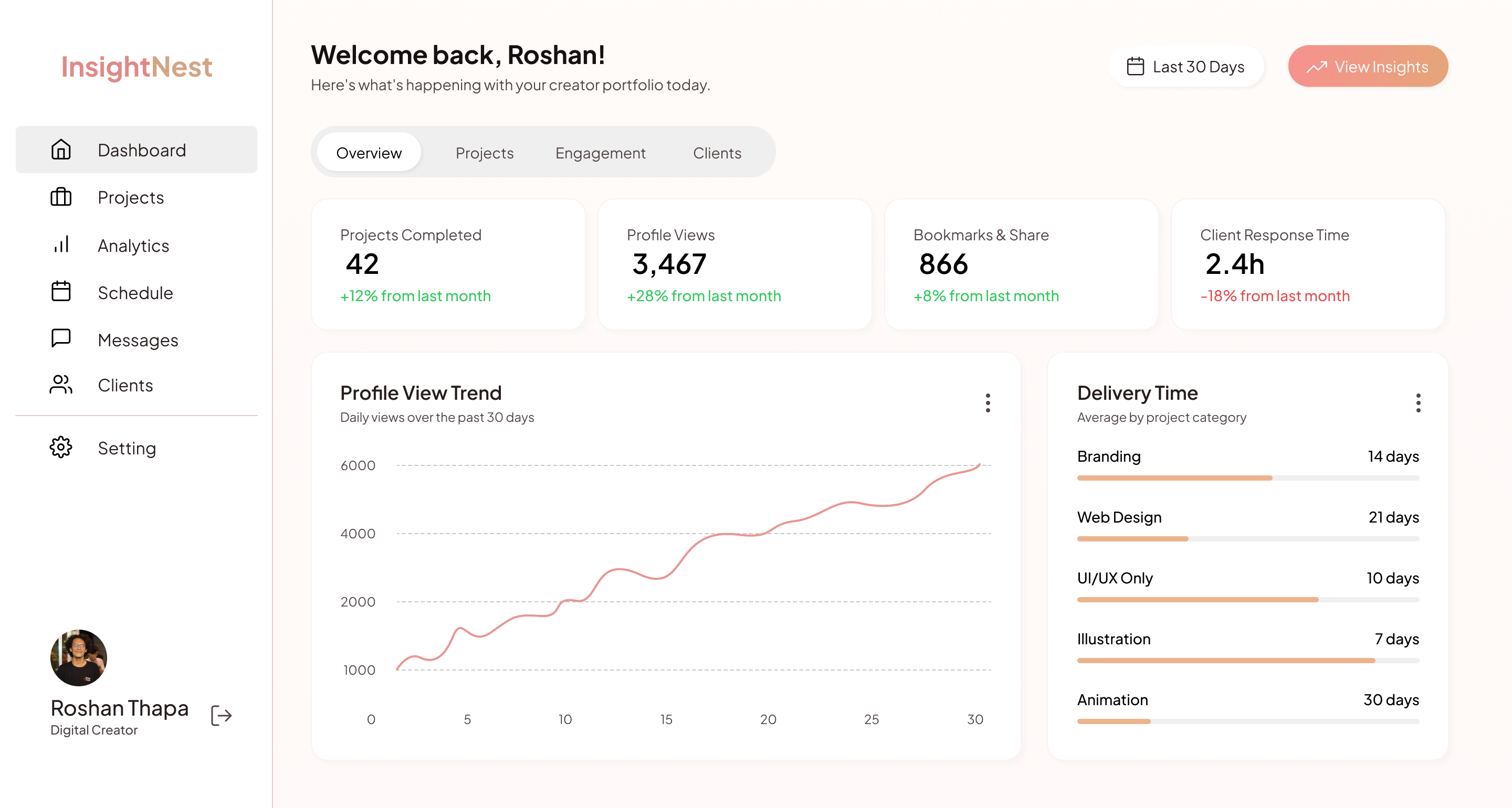 Statistics - DailyUIChallenge by Roshan Thapa on Dribbble