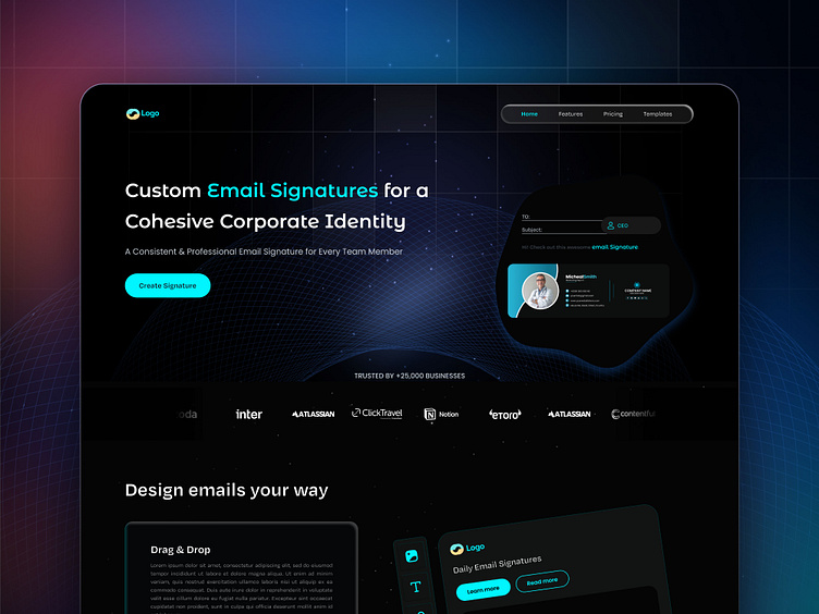 Custom Email Signatures Web App UI Design. by Md Merajul Islam on Dribbble