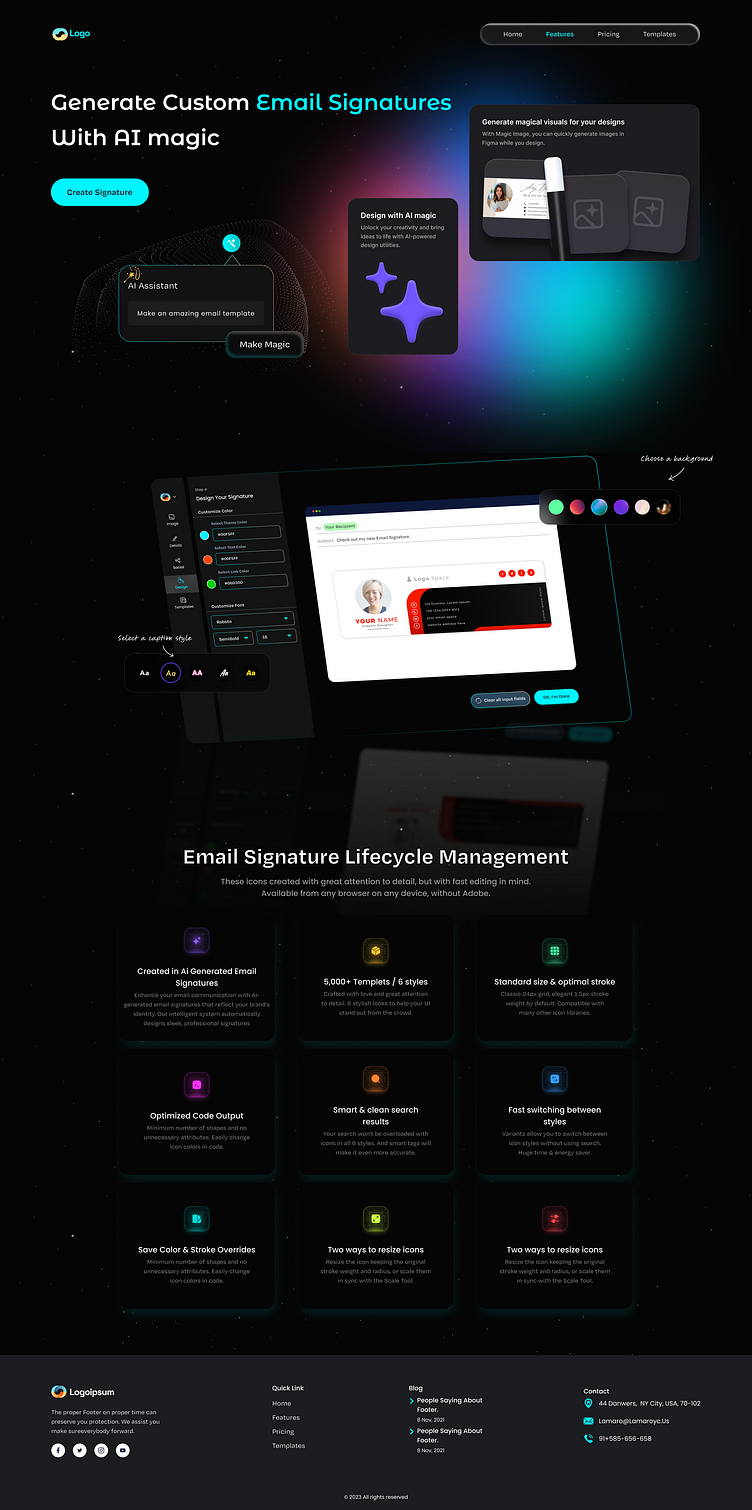 Custom Email Signatures Web App UI Design. by Md Merajul Islam on Dribbble