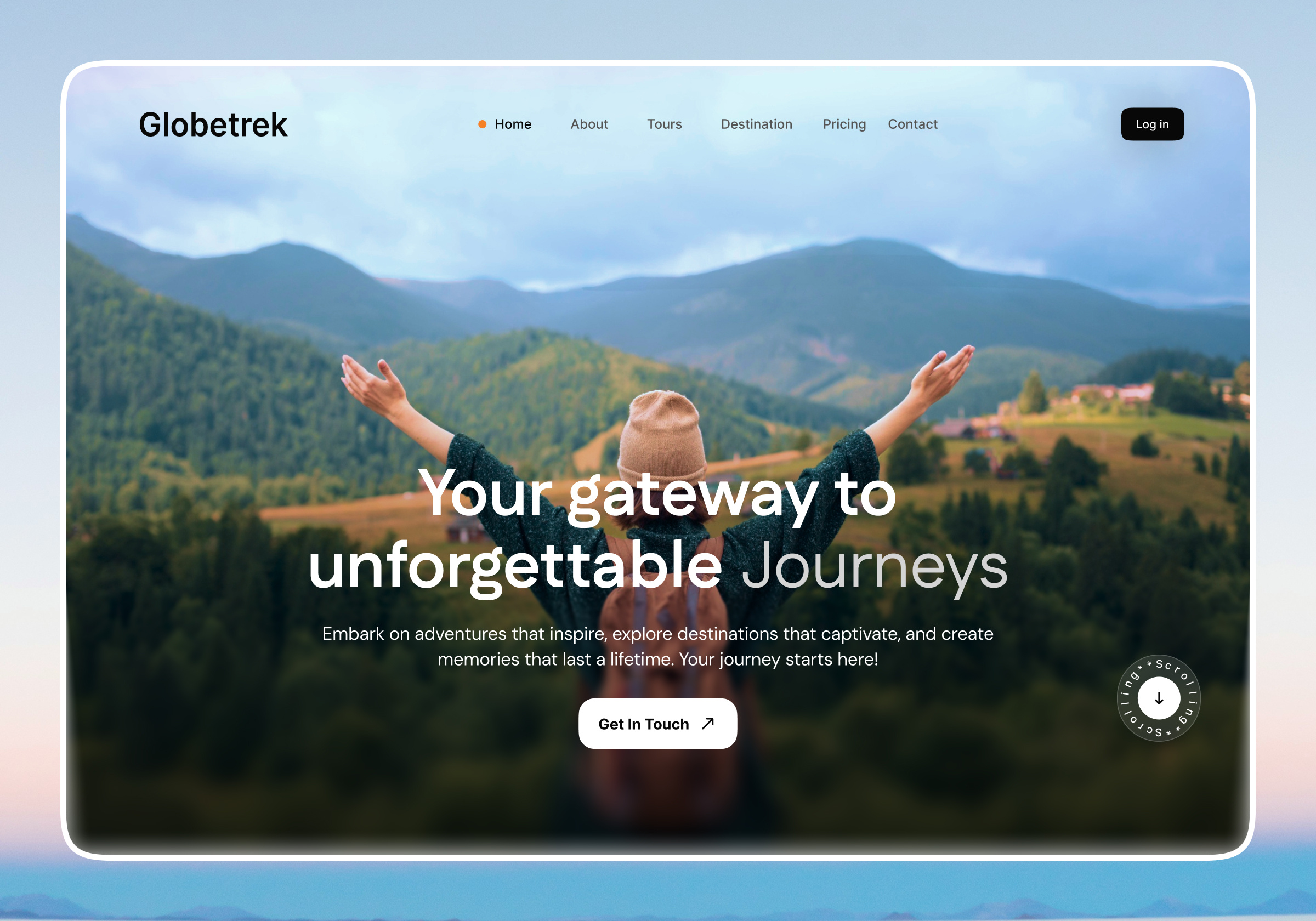 Globetrek - Travel Website by Jahidul Islam on Dribbble