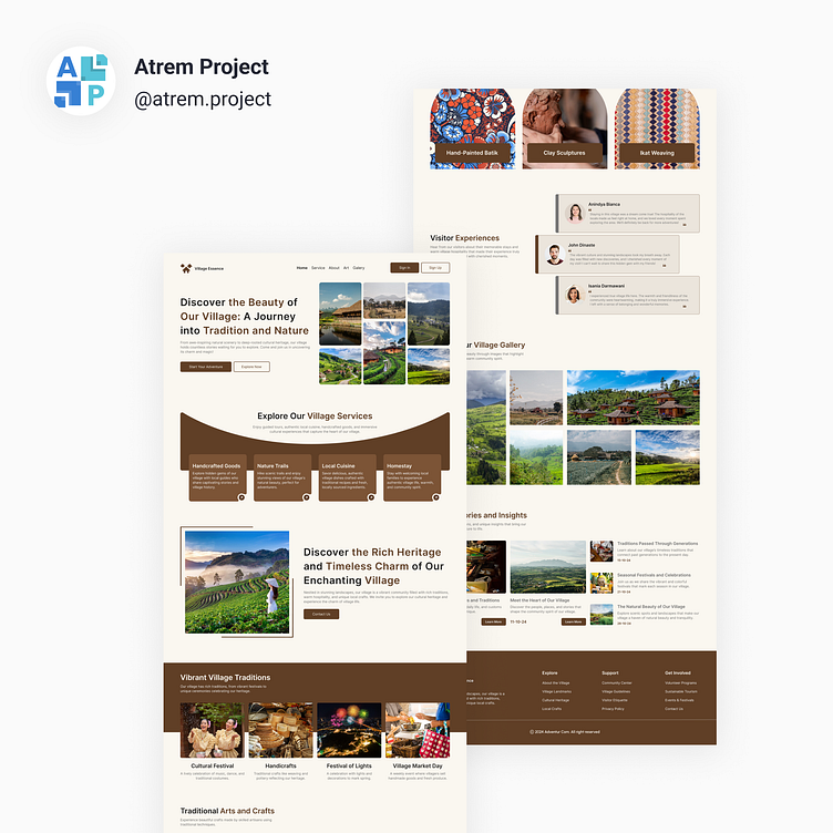 Village Essence - Landing Page VIllage by Atrem Project on Dribbble
