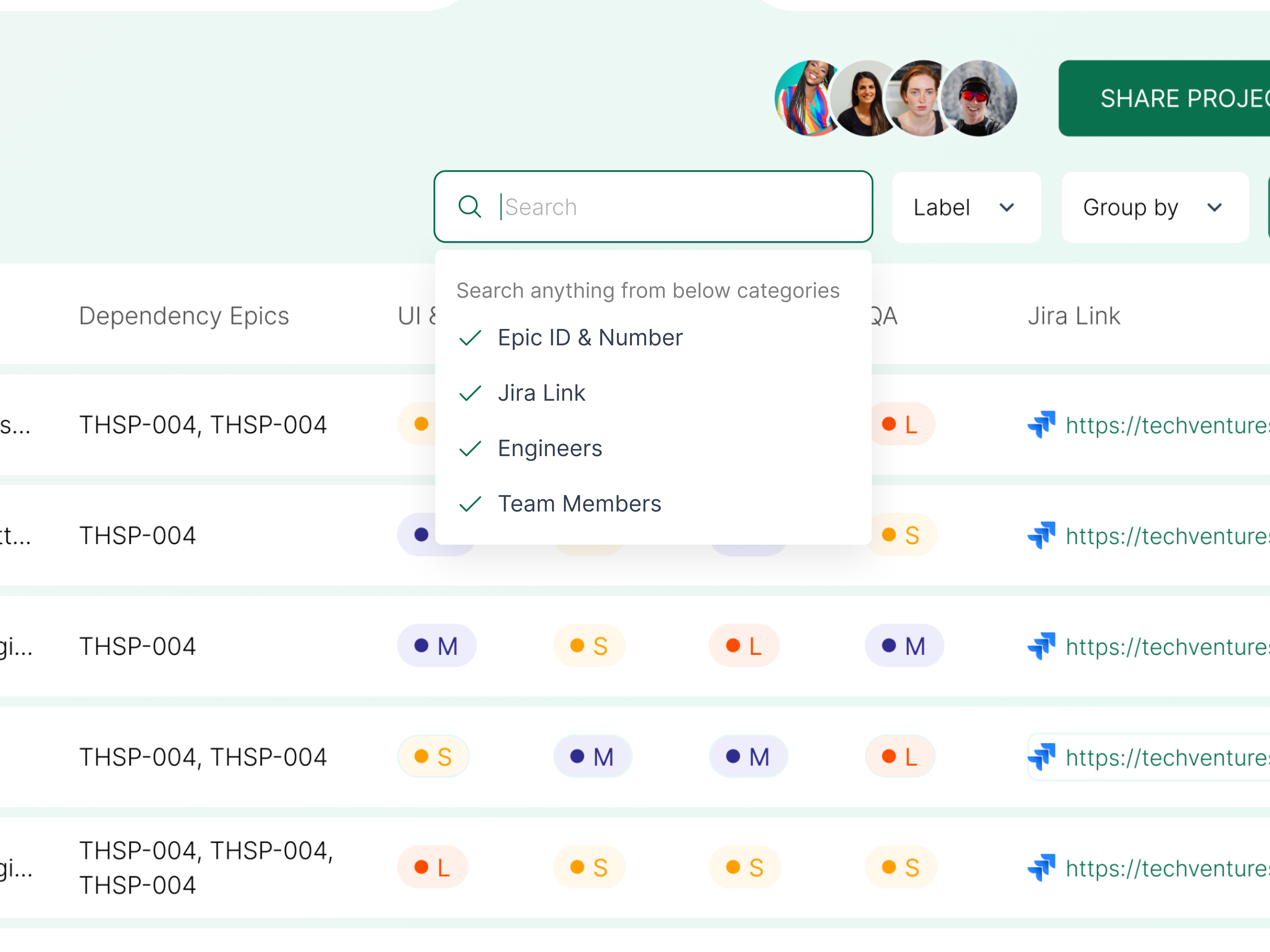 Projects List UI | Sprintly | Project Details Table Listing UI by Tech ...