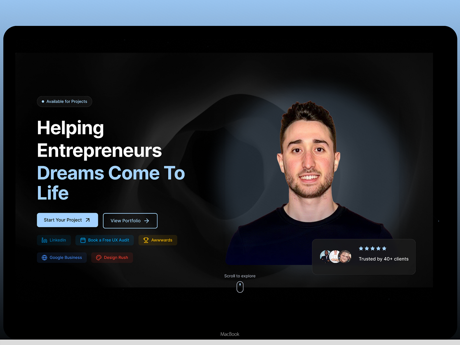 Animated Web Dev Portfolio Home Page by Marc Friedman Web Design on Dribbble