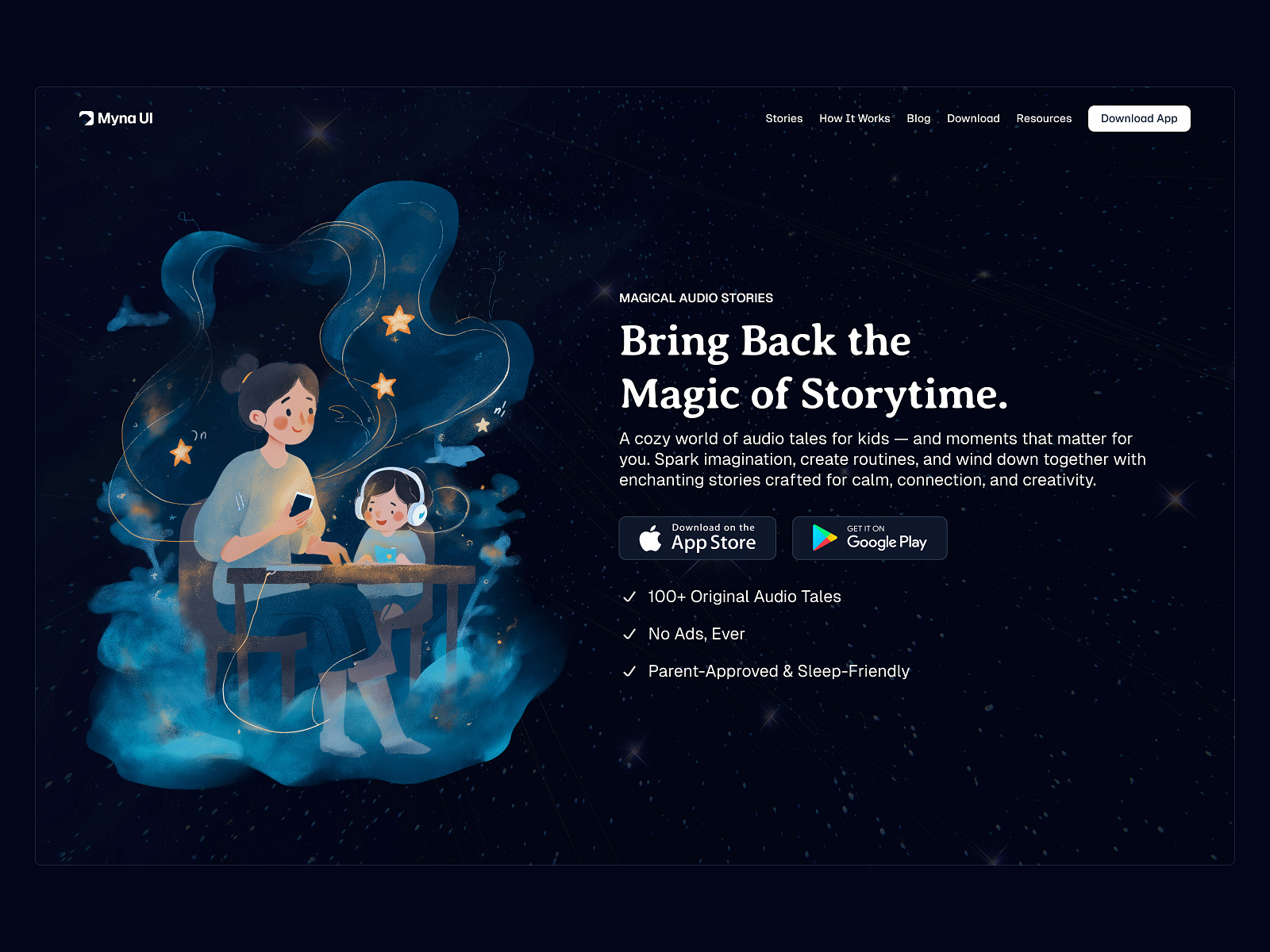 Storytime Landing Page 🎧 by Praveen Juge on Dribbble