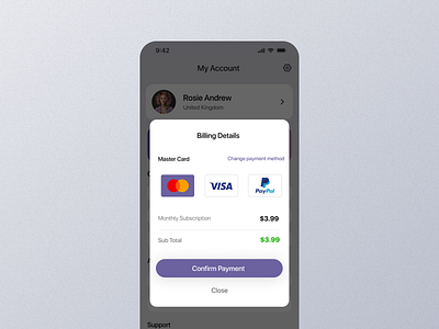 Billing Details Mobile App Ui by UI Ants on Dribbble