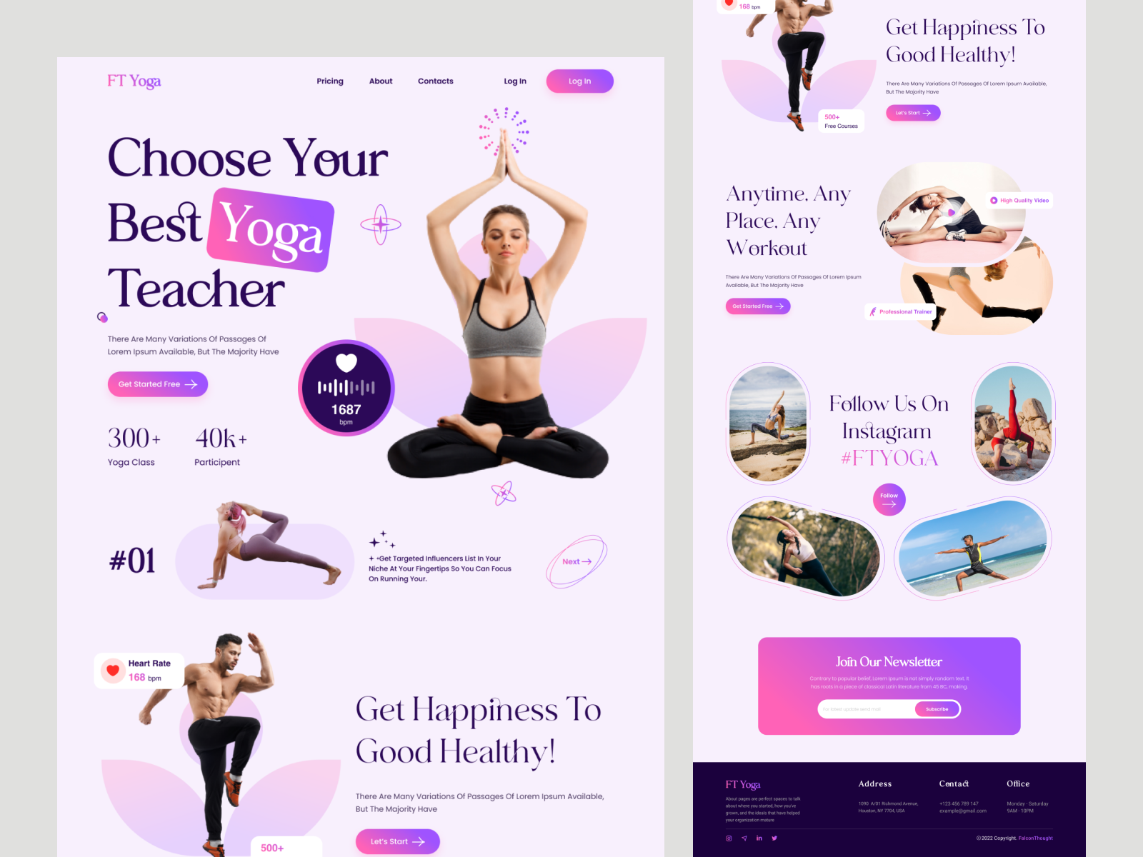 Yoga - Landing page Design by FalconThought for FalconThought - UX/UI ...