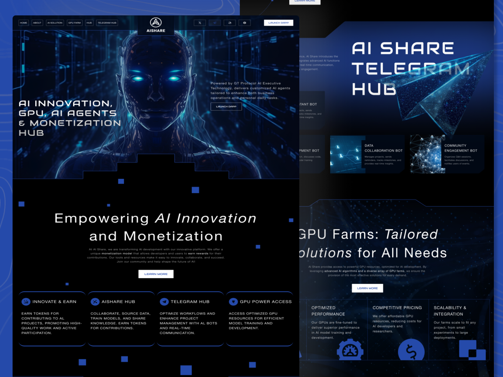 Website for AI Monet by Nina Marinenko on Dribbble