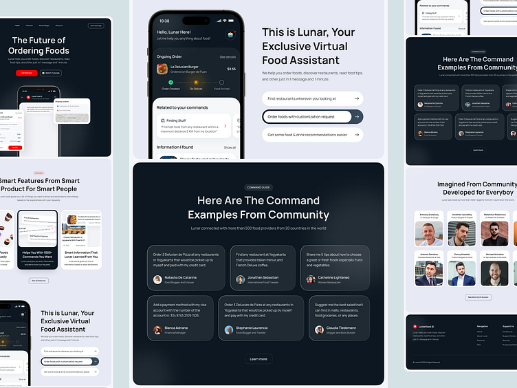 Lunar - Food Ordering Chatbot Landing Page by Shincostech for Nija ...
