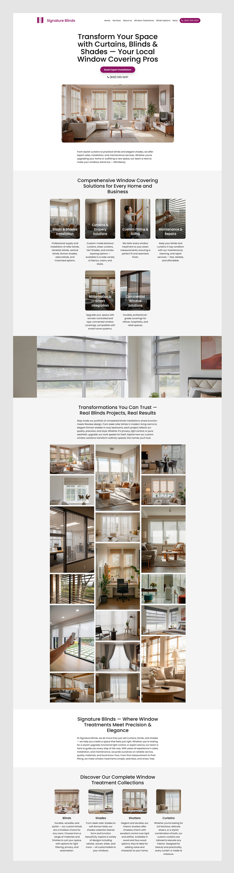 Signature Blinds - Blinds and Curtains Website Templates by Zarla on ...