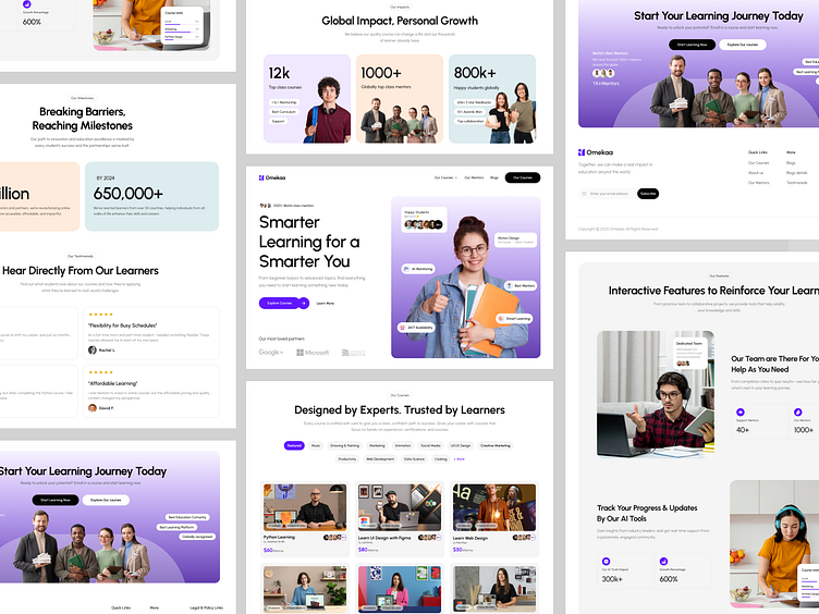 Modern Education Website by Jawadd on Dribbble