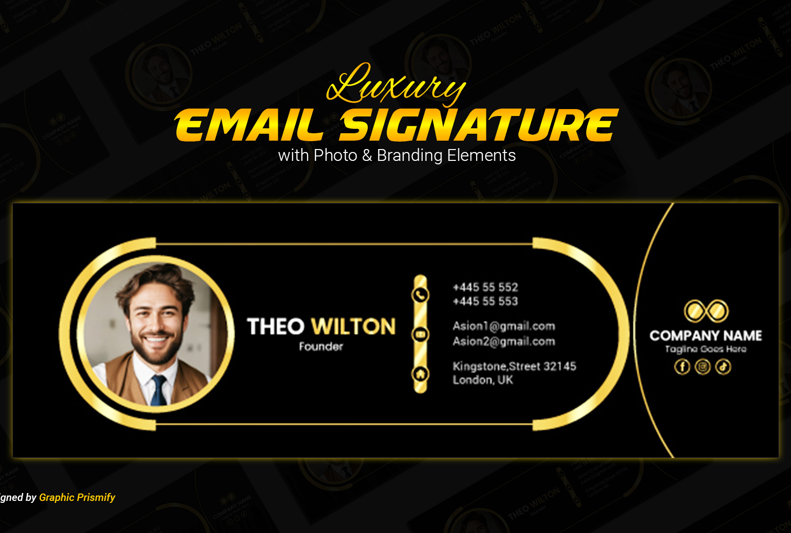 Luxury Email Signature Design by Mahbuba Jannat Muna on Dribbble