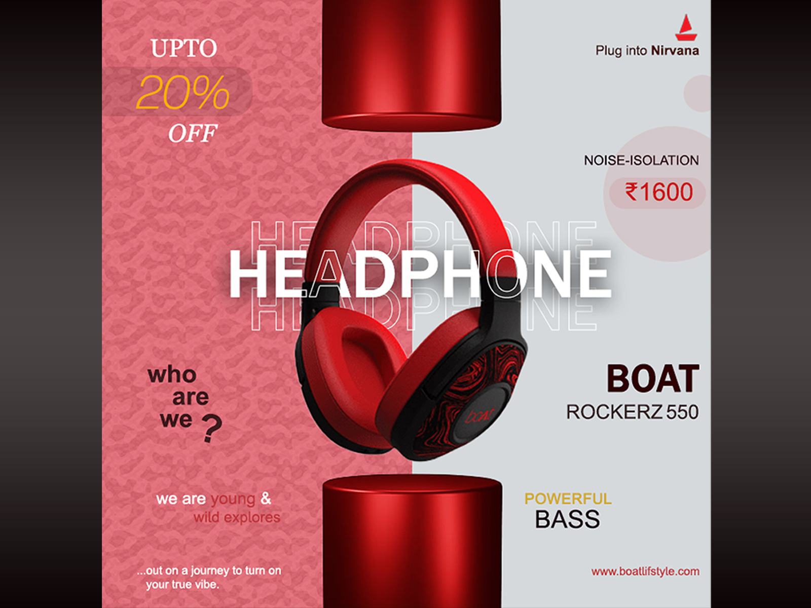 BOAT HEADPHONE POSTER DESIGN by Deepanshu Kumar on Dribbble
