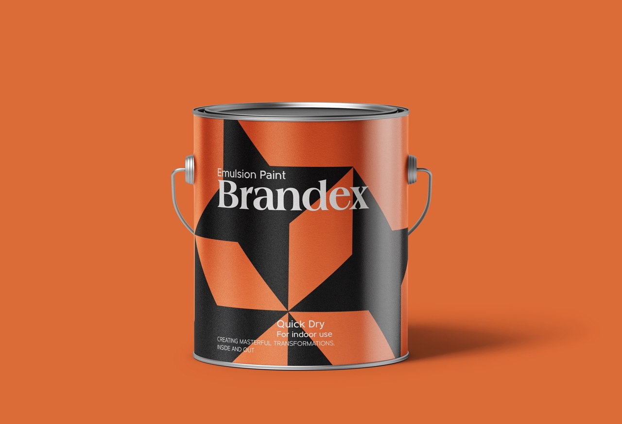 Emulsion Paint Can Packaging Design with Geometric Pattern by Monther ...