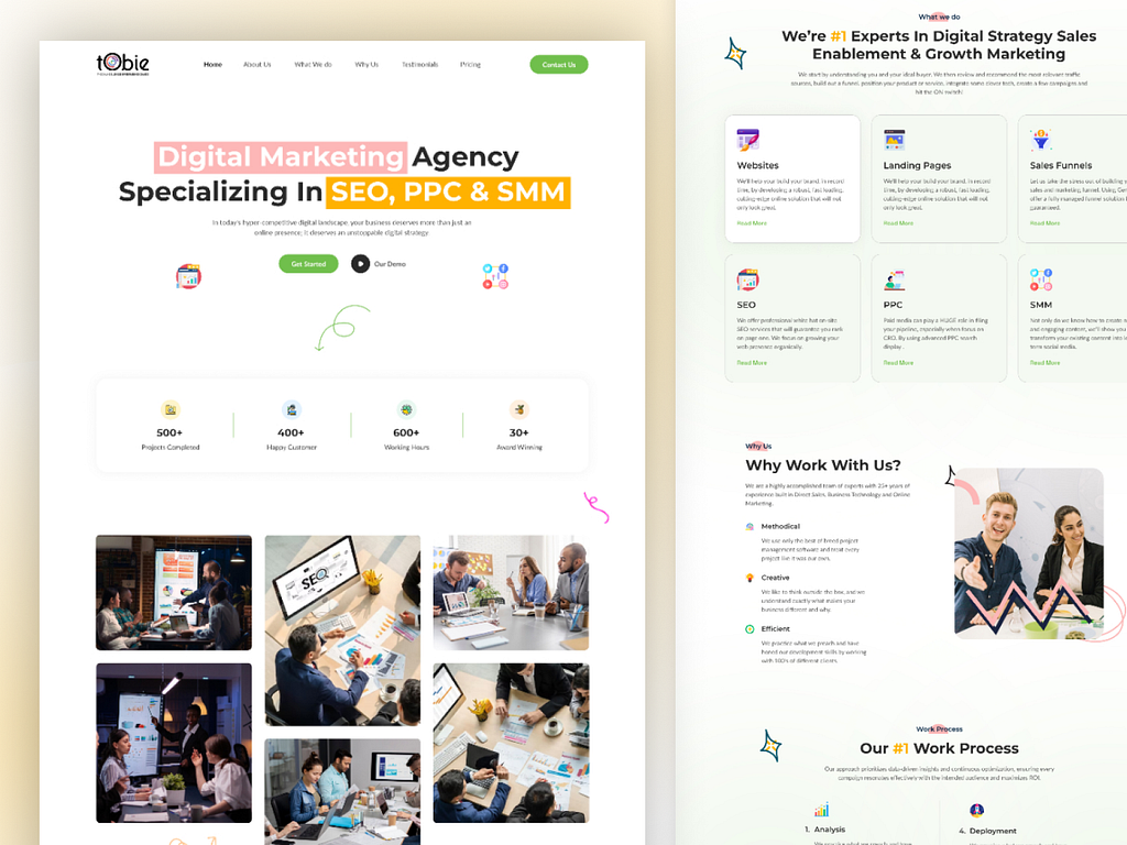 Digital Agency Website UI Design by Ovious.Studio Designs on Dribbble