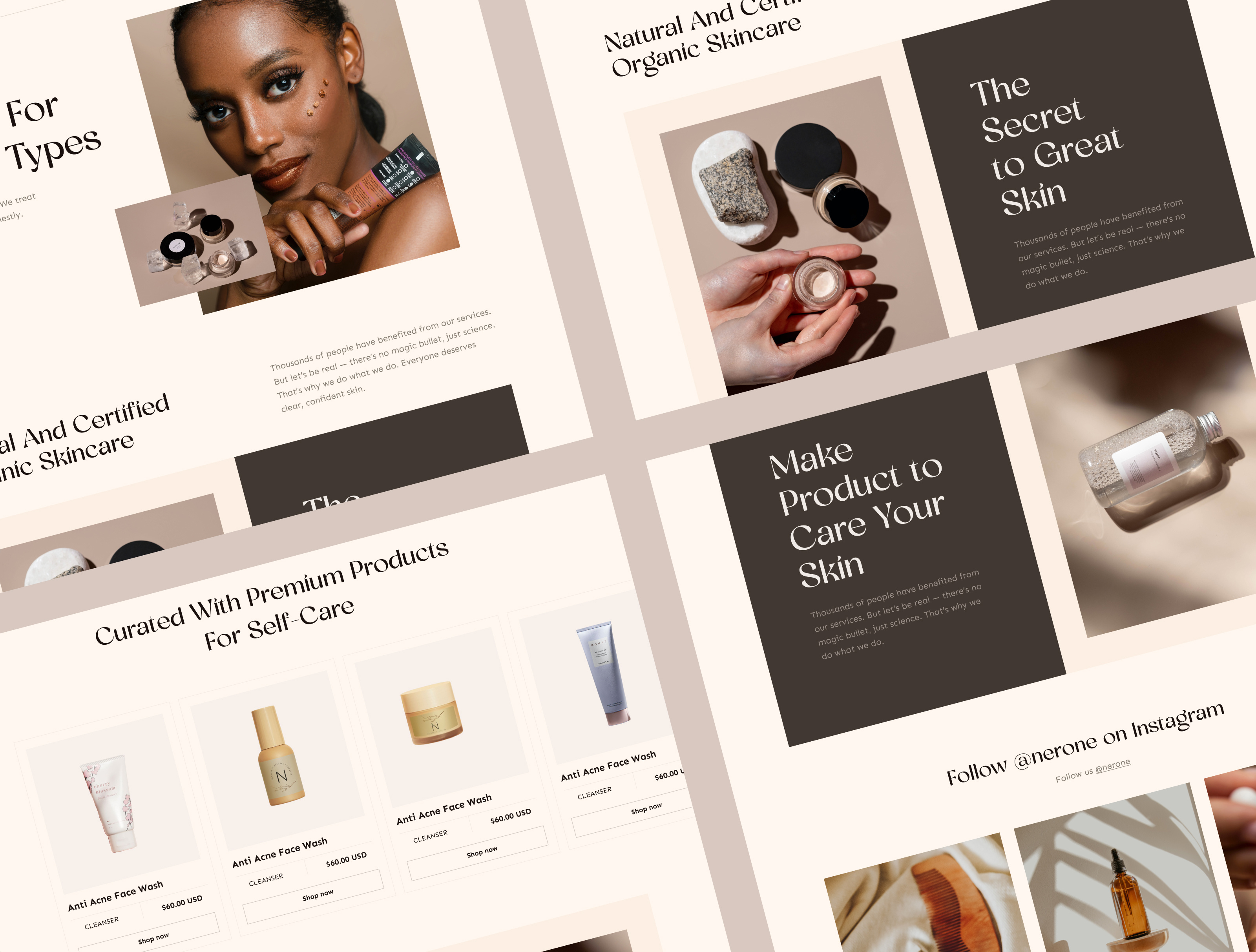 Skin Care Product Landing Page by Ofspace UX/UI on Dribbble