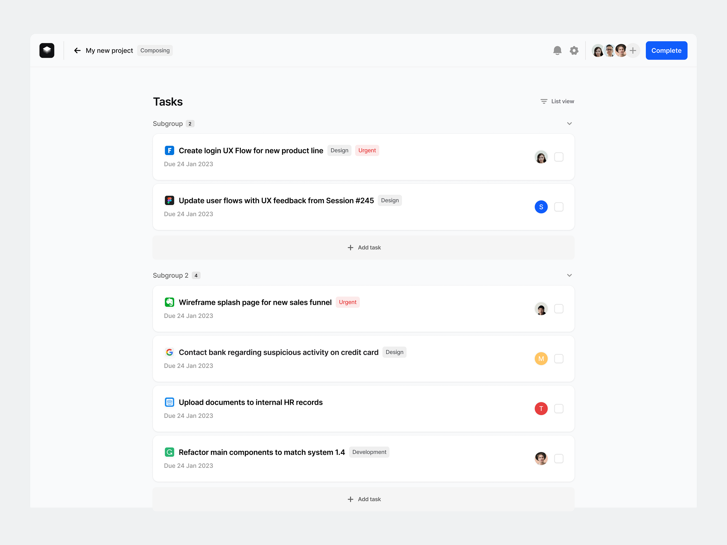 Stratis UI - Task list by Monty Hayton on Dribbble