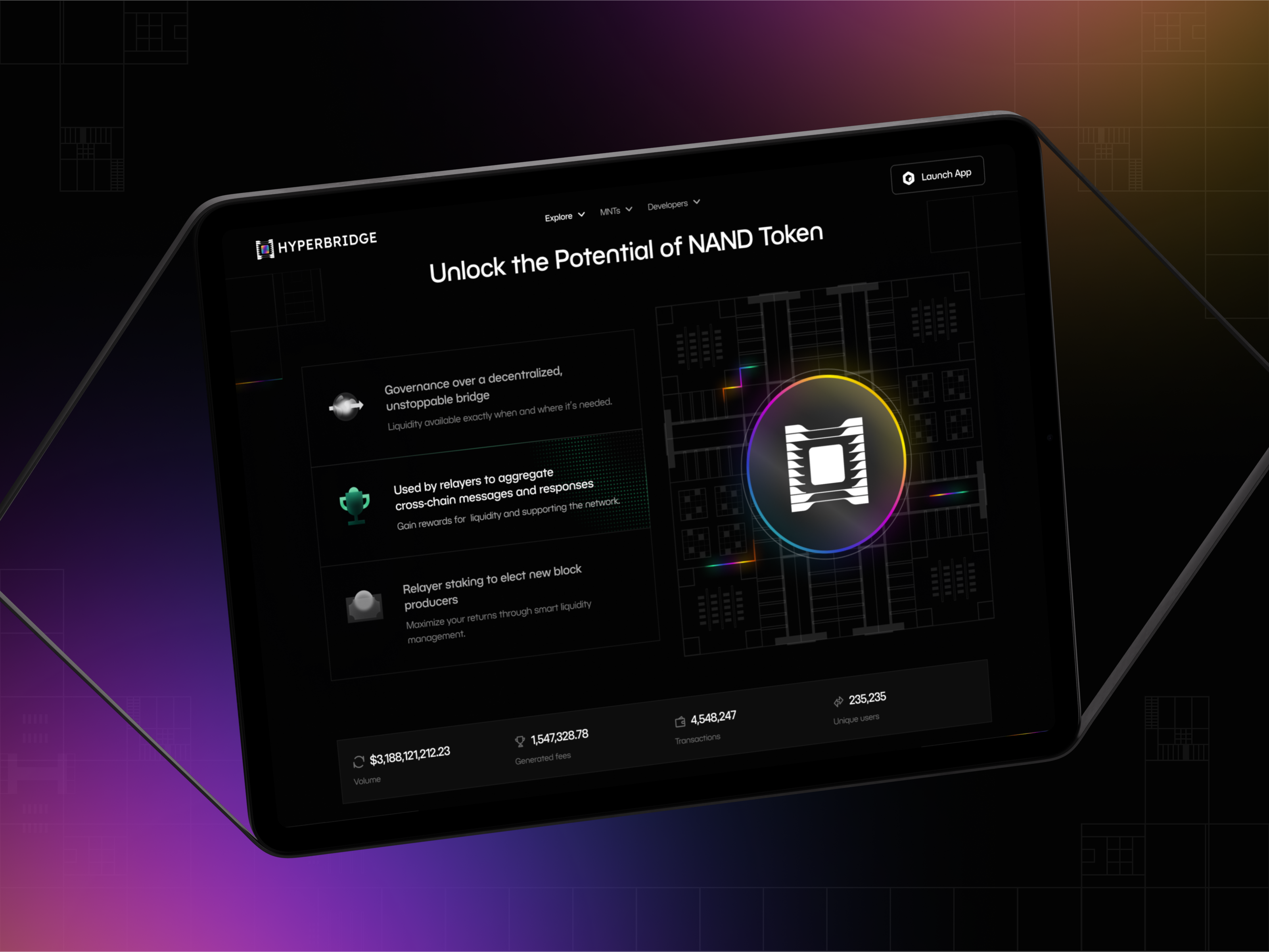 Hyperbridge – Crypto Blockchain Landing Page by Phenomenon Labs for Phenomenon Studio on Dribbble