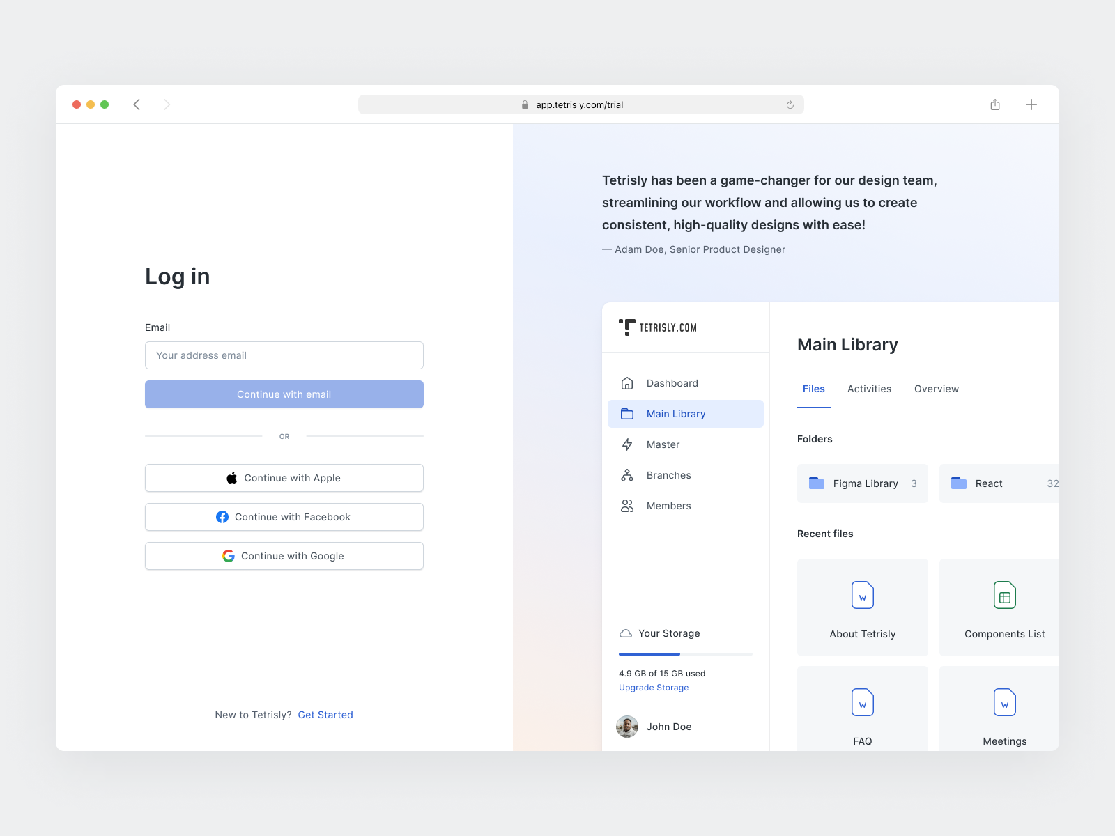 Log in page - Tetrisly Design System by Patryk Ilnicki for Tetrisly on ... Log in page - Tetrisly Design System by Patryk Ilnicki for Tetrisly on ...