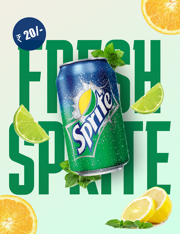 Sprite Drink Poster by CreateBySanta on Dribbble