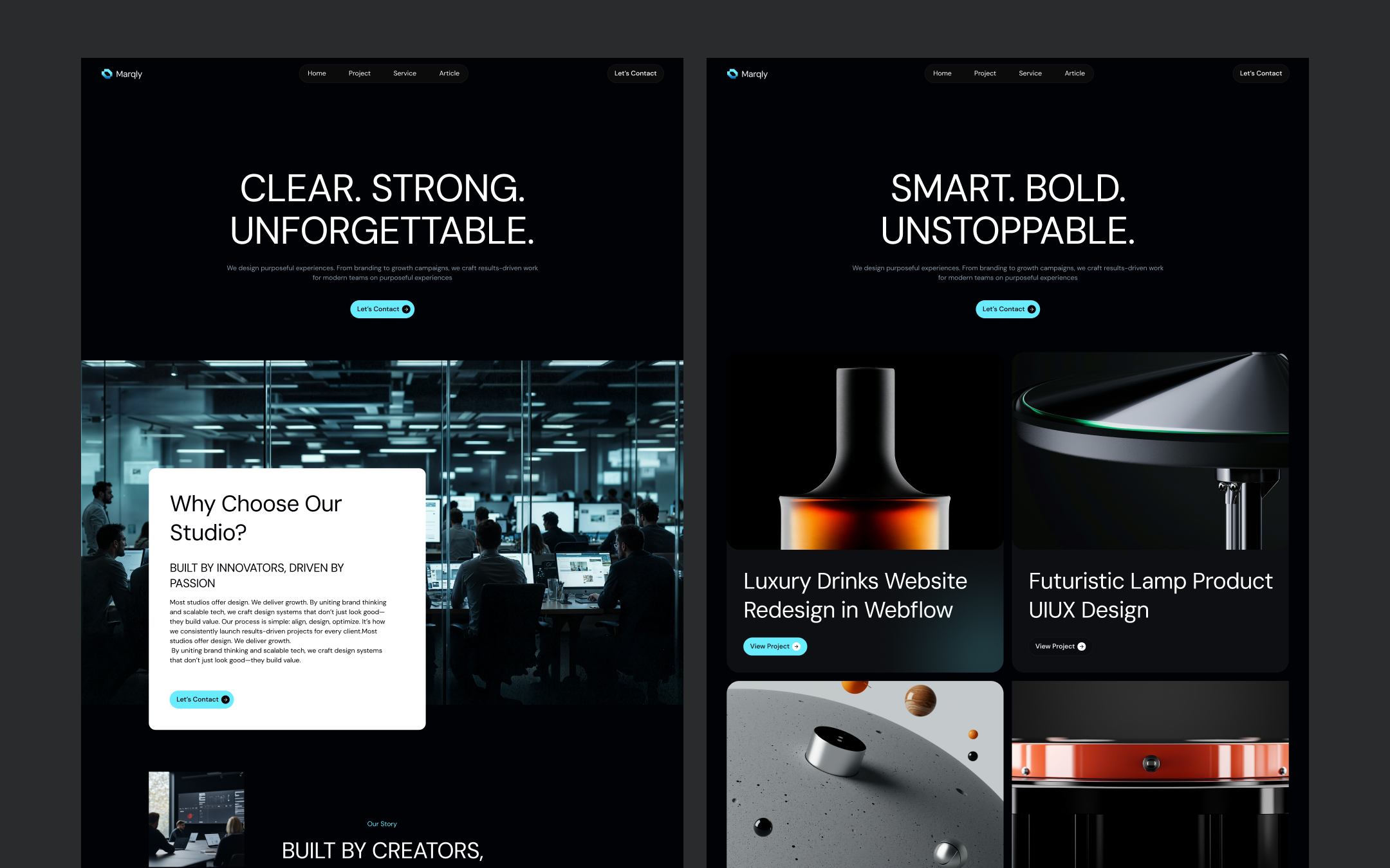 Marqly Agency Webflow Website by Emon🌟 on Dribbble