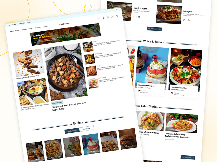 Cookaroo Food Website by Shahzeen Sheraz on Dribbble