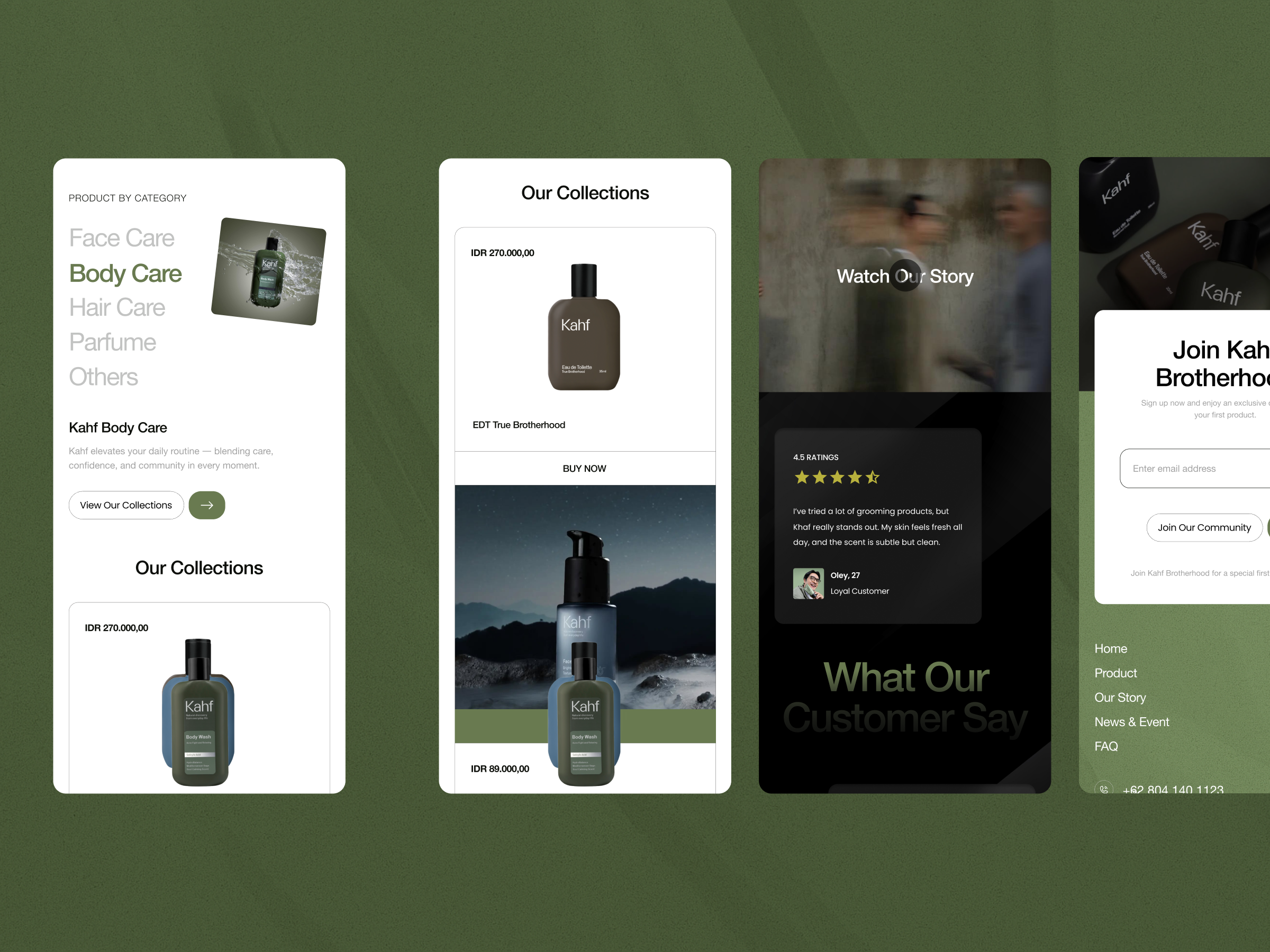 Skincare Website - Kahf Website Responsive by Plainthing UI for Plainthing Studio on Dribbble