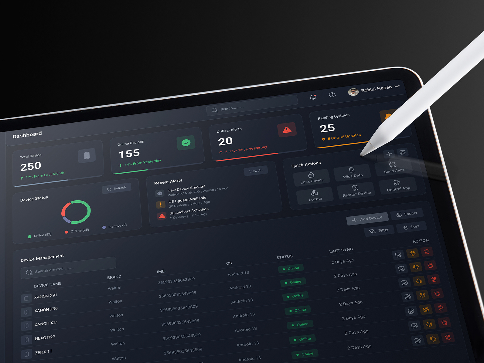 MDM- Mobile Device Management Web Application by Md Robiul Hasan on Dribbble