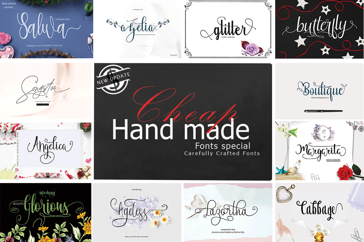 Incredible Handwritten Fonts Bundle by Fonts Design on Dribbble