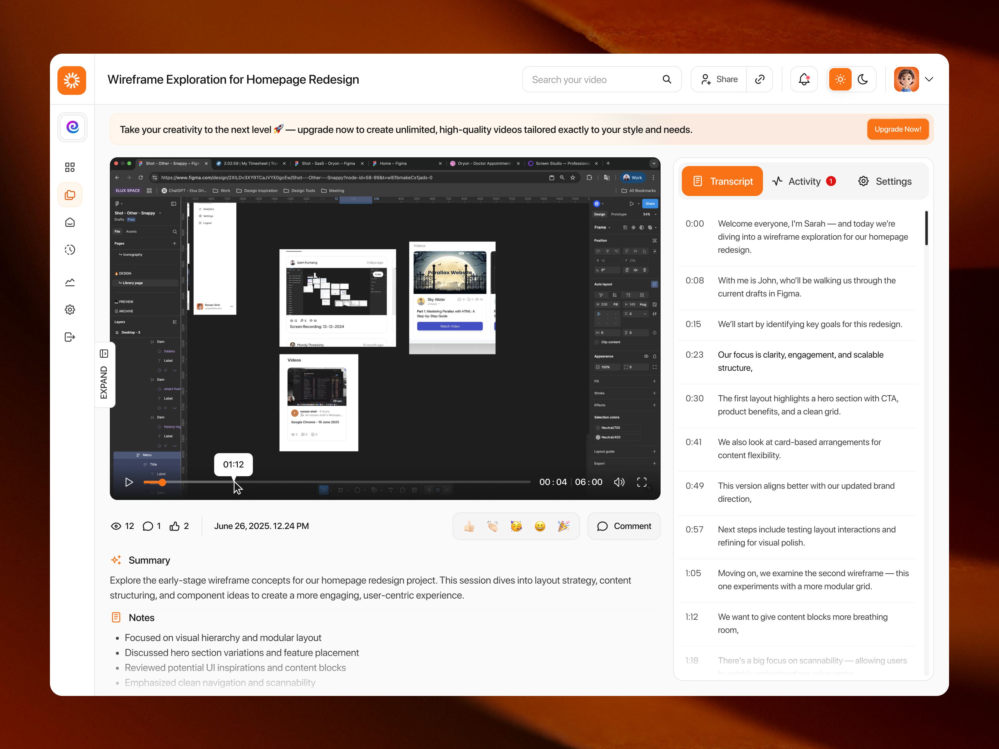 Snappy - Screen Recorder Platform by Elux Space on Dribbble