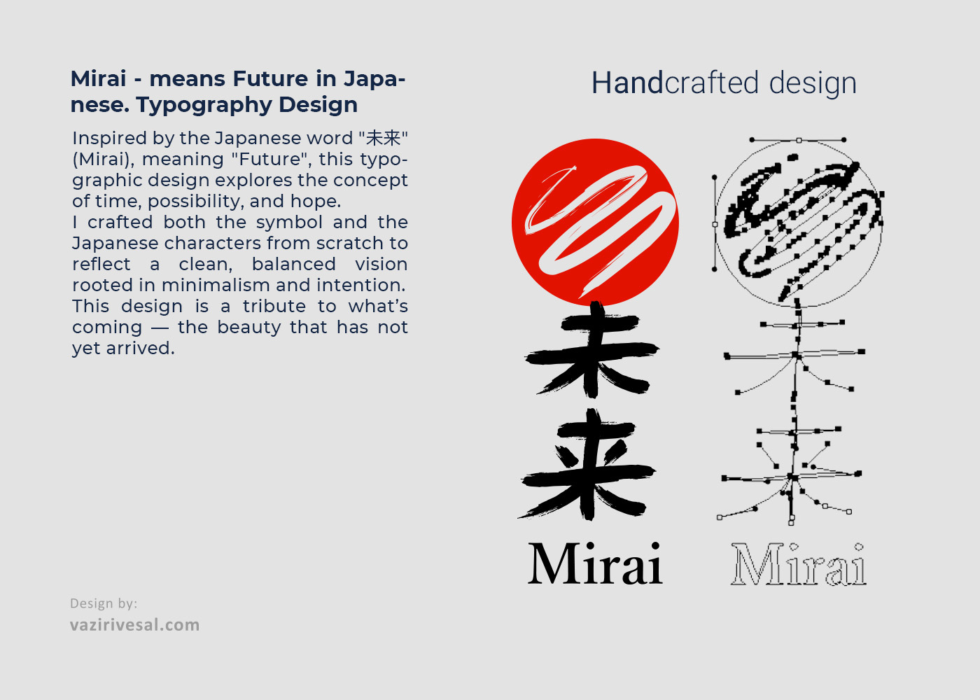 Mirai - means Future in Japanese. Typography Design by vazirivesal on ...