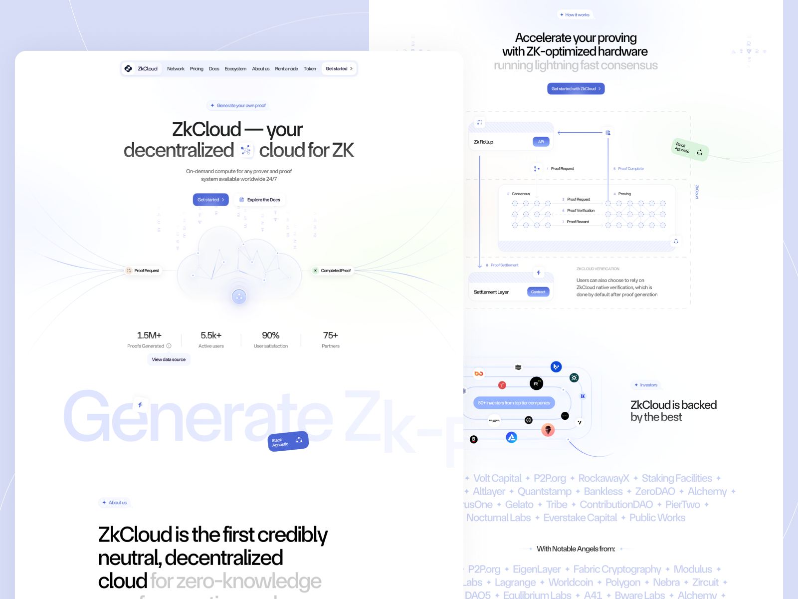 ZkCloud - Landing Page by Levi Wilson for QClay on Dribbble
