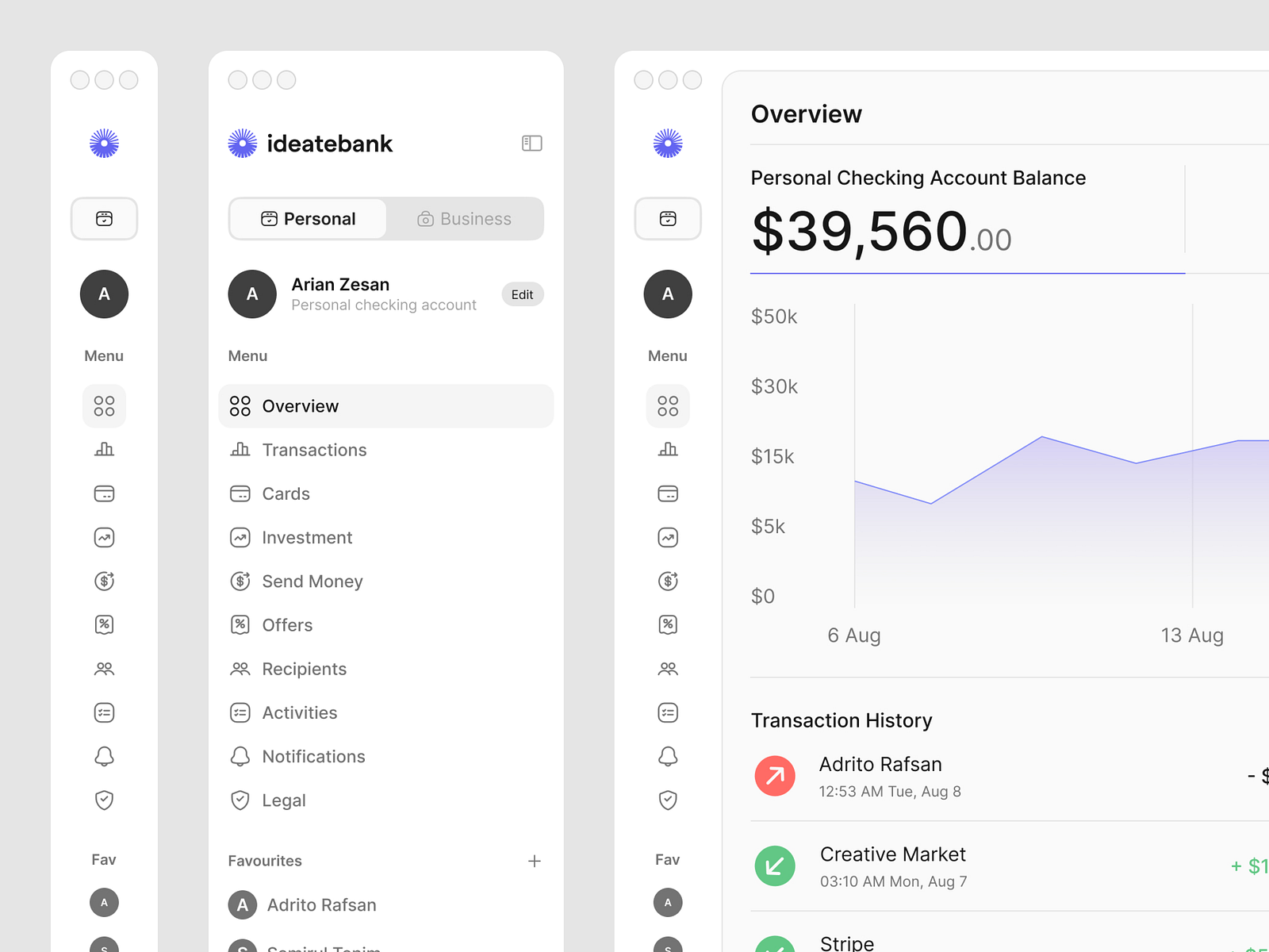 Simple Banking Web App by The Flutter Way on Dribbble