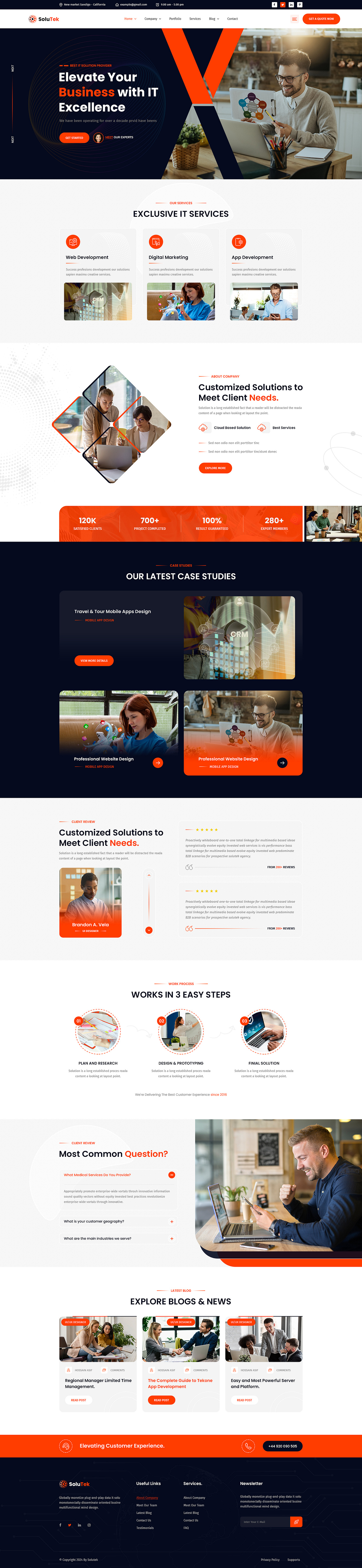 Solutek - Technology & IT Services WordPress Theme by ThemeServices on Dribbble