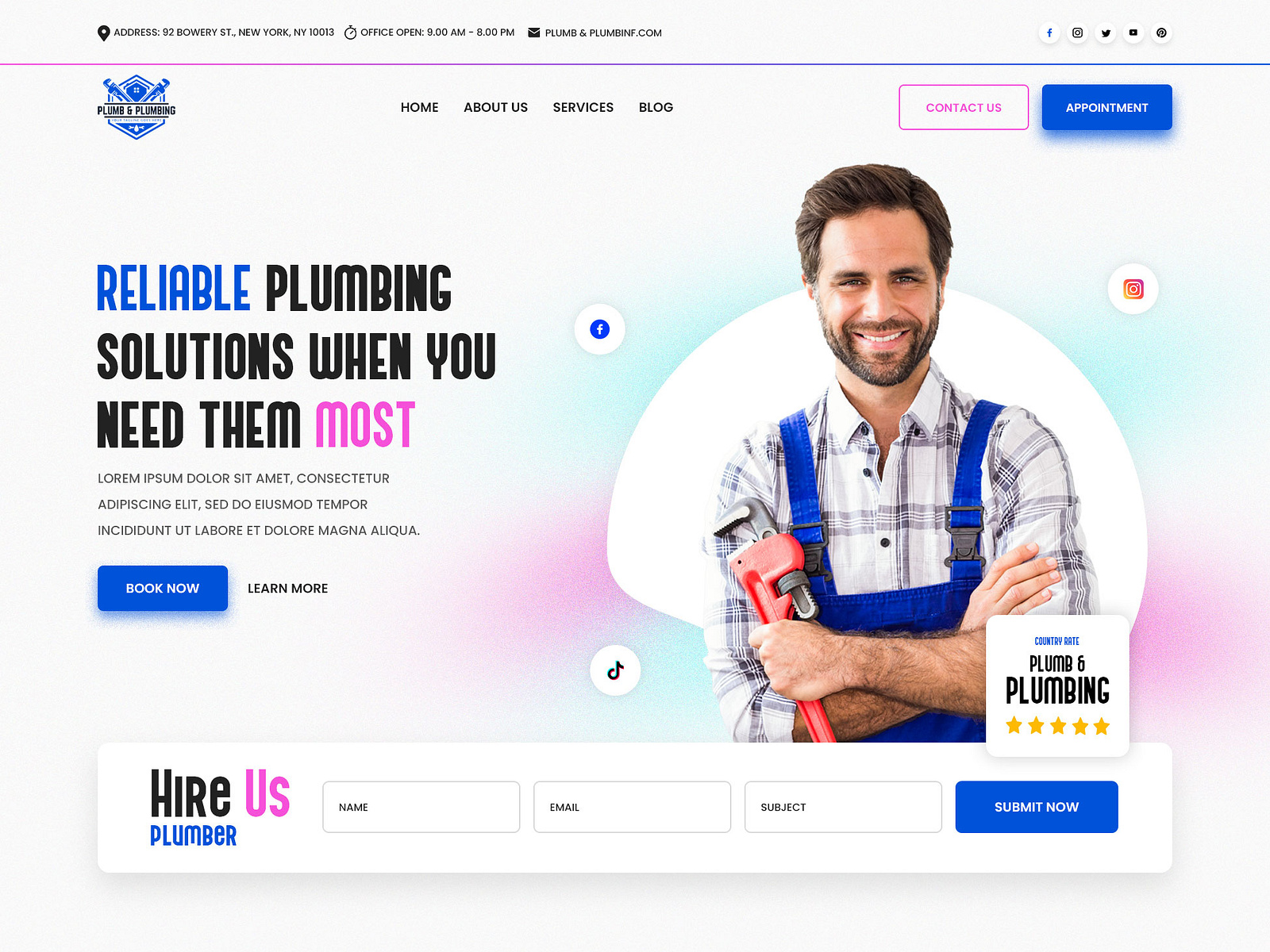 PLUMB & PLUMBING WEBSITE DESIGN by MHaris.designer on Dribbble