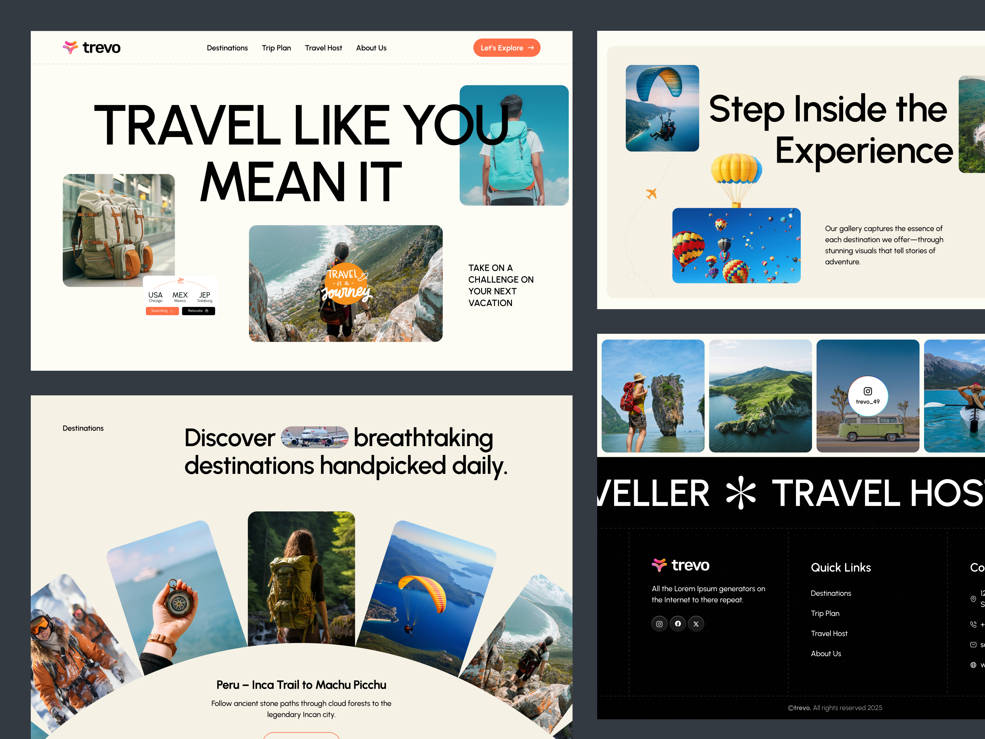 TREVO — Digital Travel Landing Page Design | UI/UX Design by Subash ...