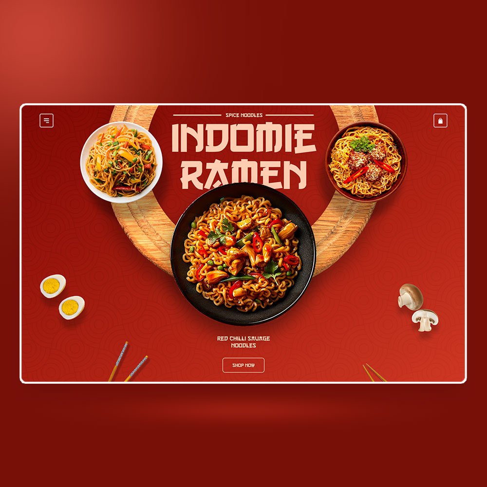 INDOMIE NODDLE WEBSITE DESIGN by MHaris.designer on Dribbble
