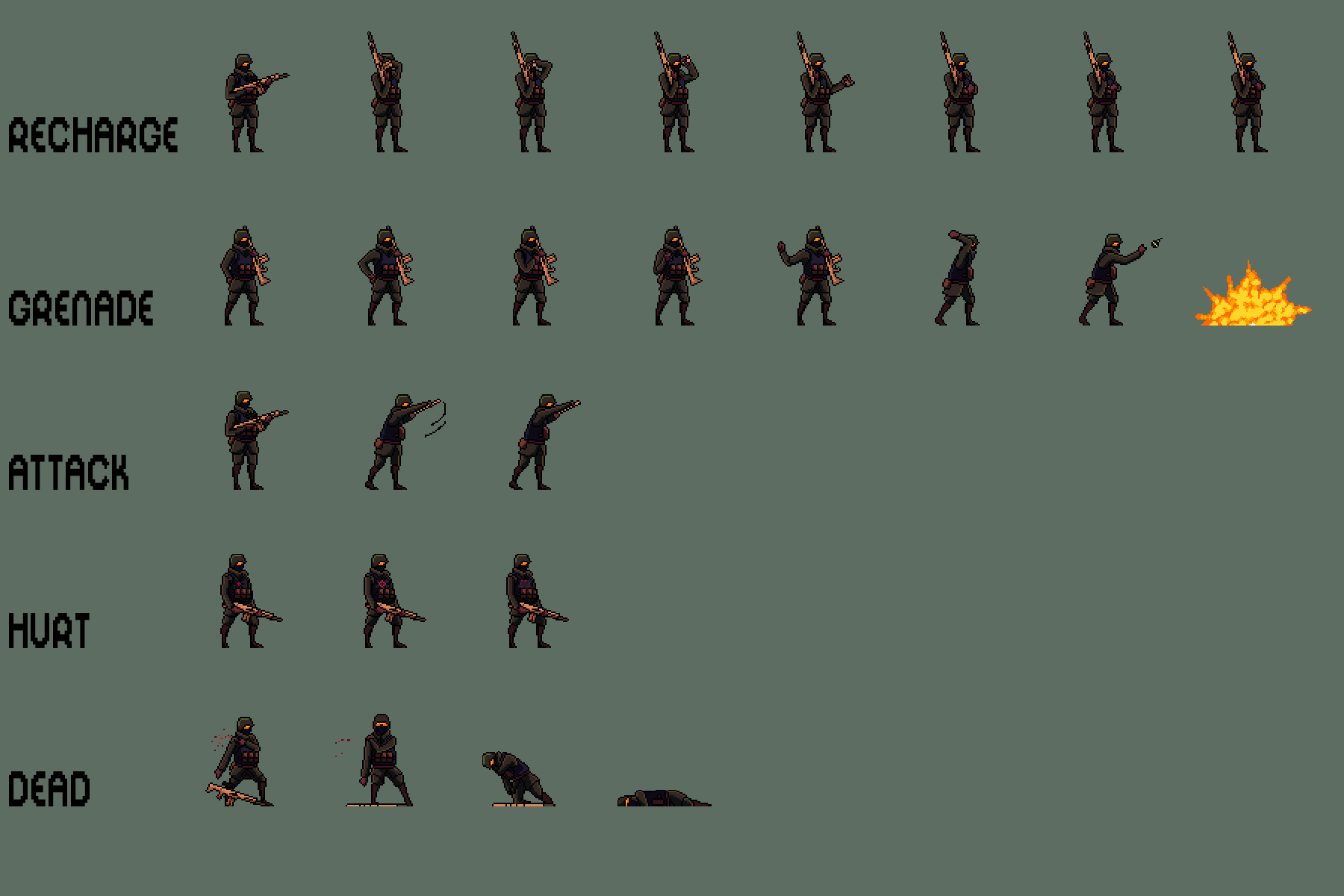 Free Soldier Sprite Sheets Pixel Art by 2D Game Assets on Dribbble