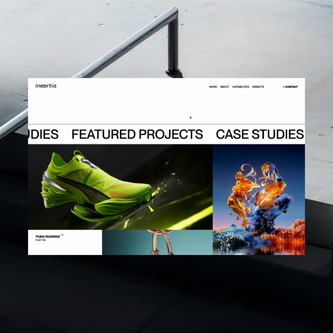 Layouts - Inertia Studios Website 🌞 by Clarisse Michard on Dribbble