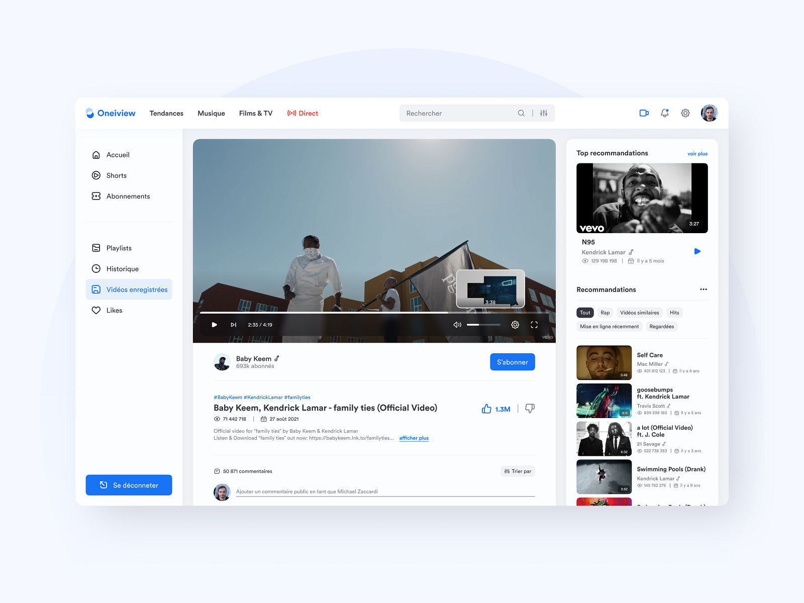 Video Streaming Platform - Desktop App UI by David Pirault on Dribbble