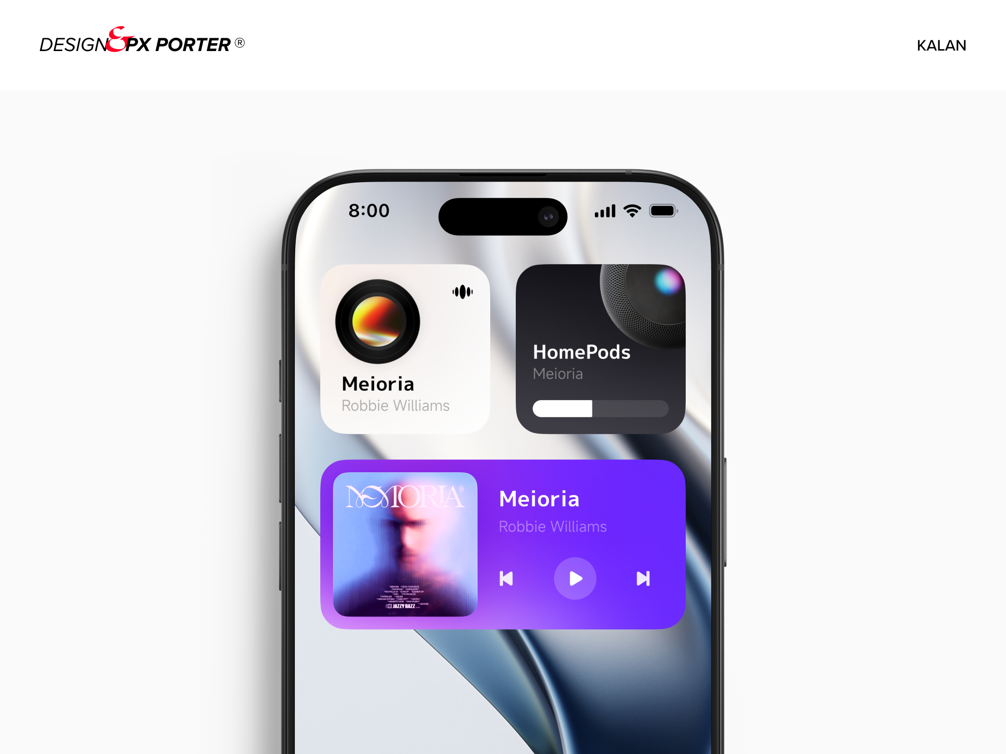 Music widgets UI design by 开朗KALAN on Dribbble