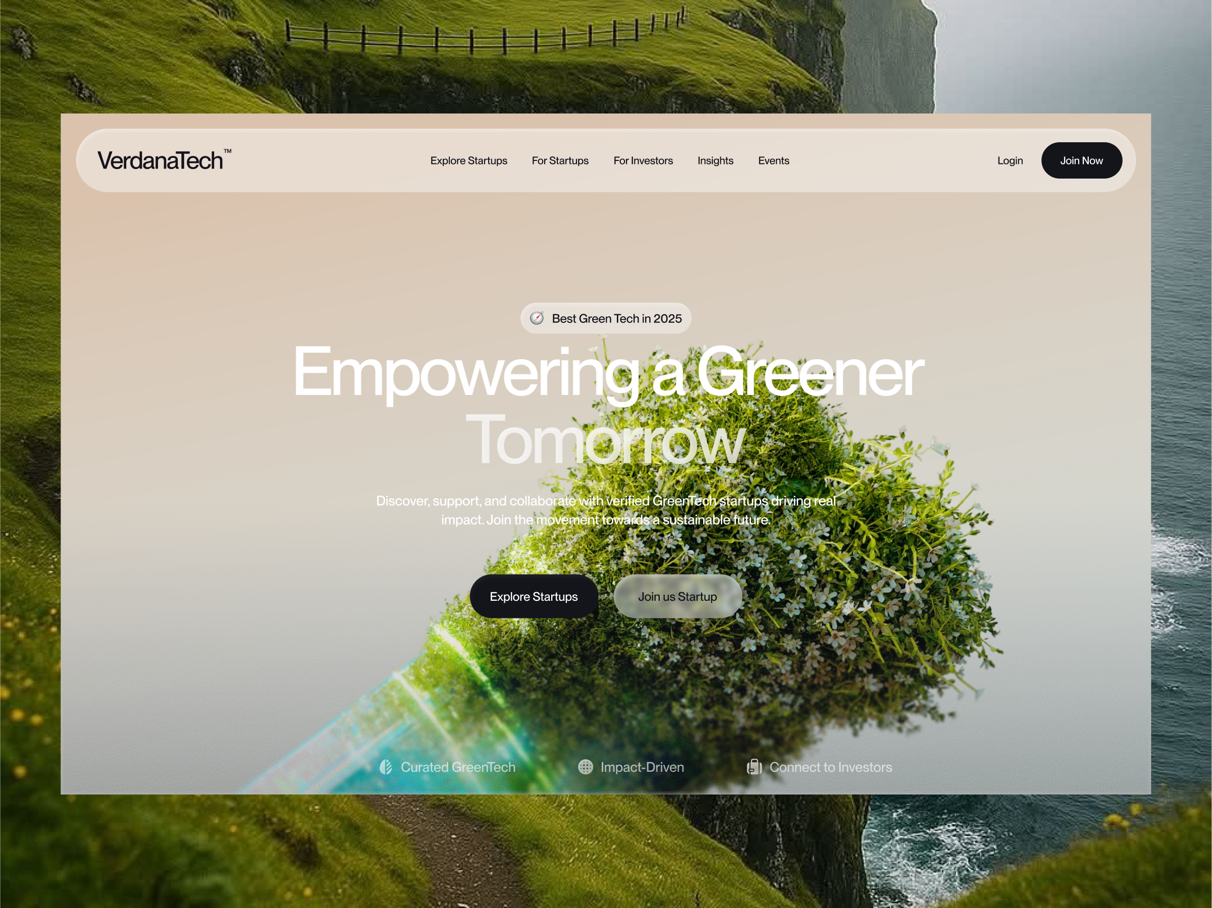VerdanaTech - GreenTech Startups Landing Page by Ahmad Sulaiman for Plainthing Studio on Dribbble