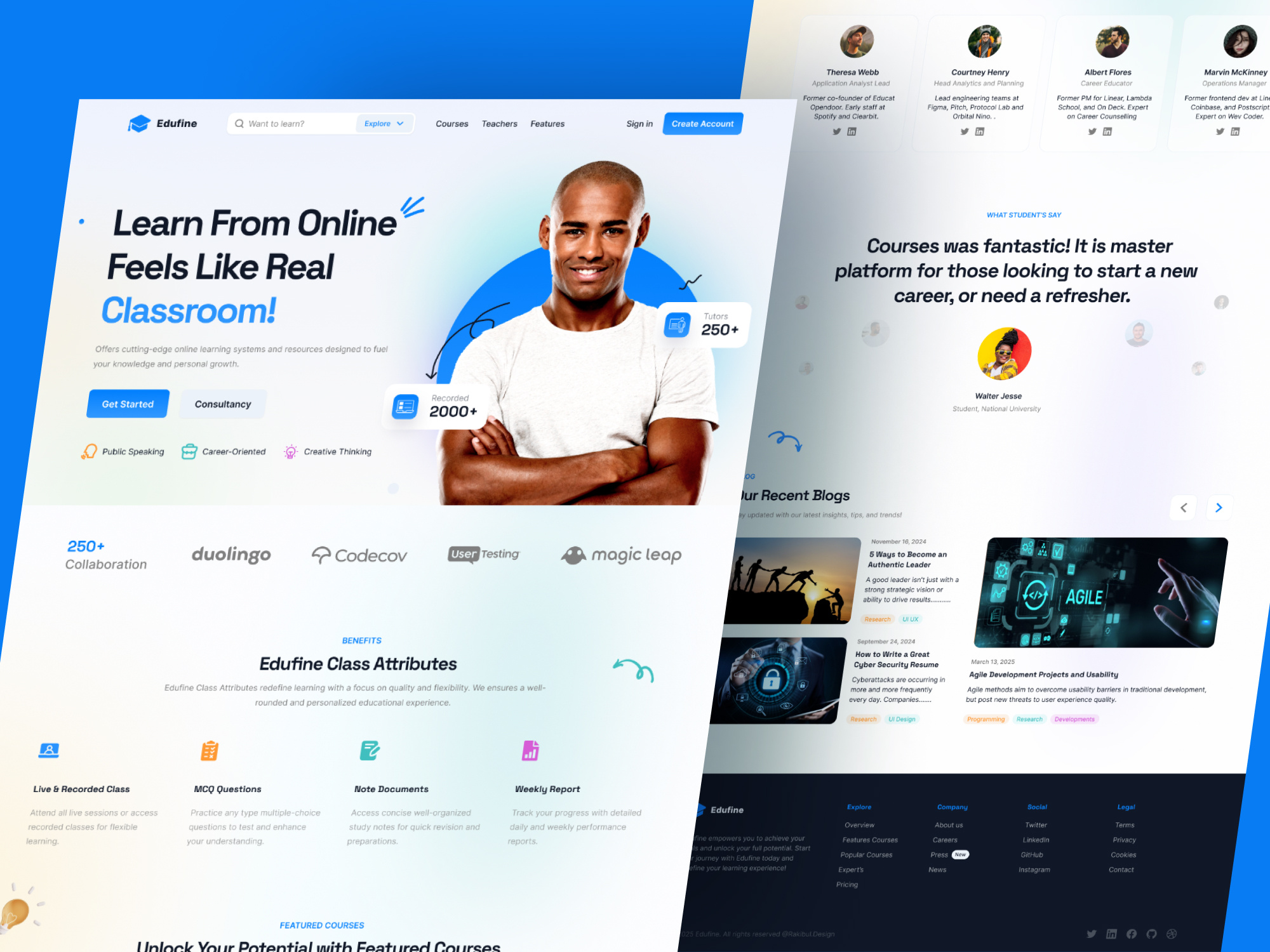 Online Learning Platform UI/UX Design by Md Rakibul Islam on Dribbble