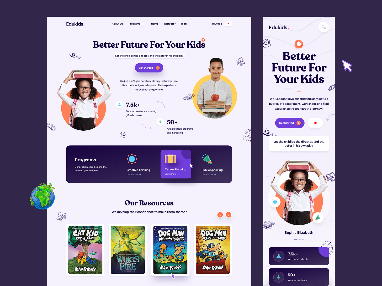 Edukids - Website Design for Kids School by Rylic Studio on Dribbble