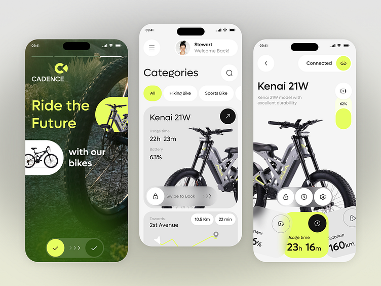 Smart Bike App Design by Md Rahamat Hawlader on Dribbble