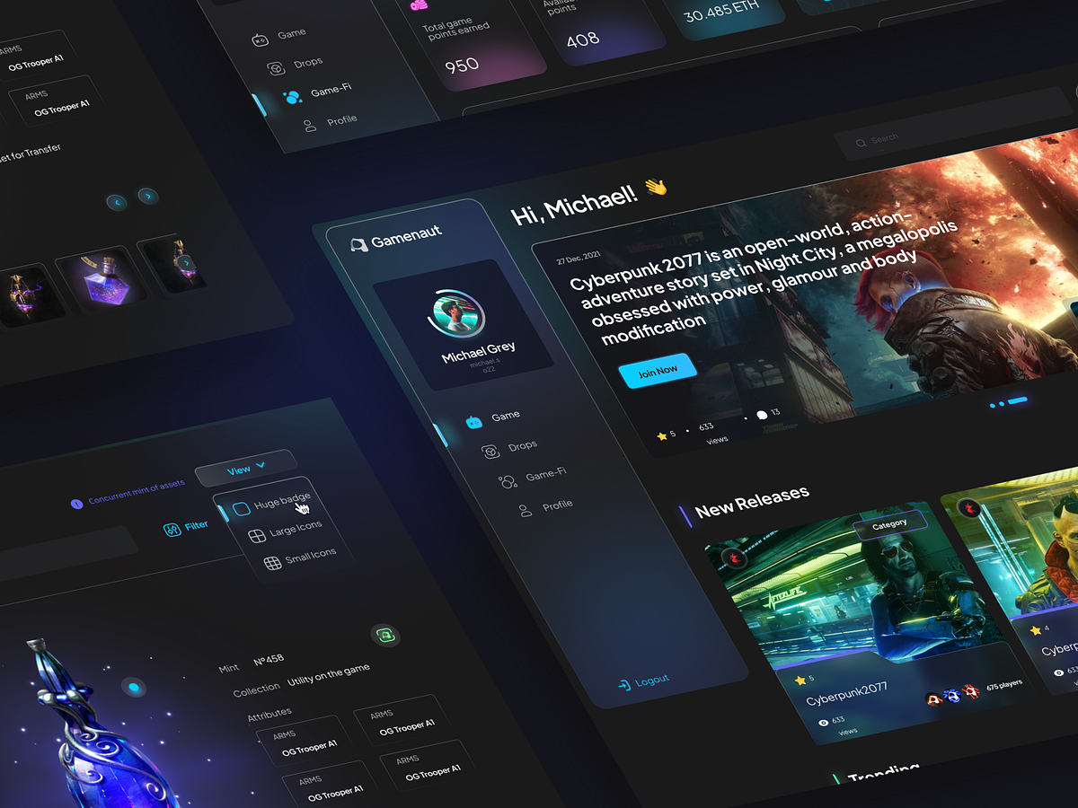 Gaming Platform UI Design by Linur for Eloqwnt on Dribbble