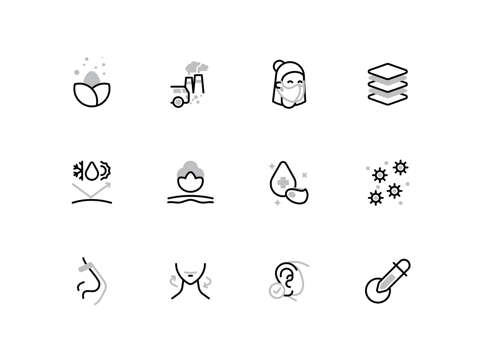 Allergy Icons by Yohan Bagas on Dribbble