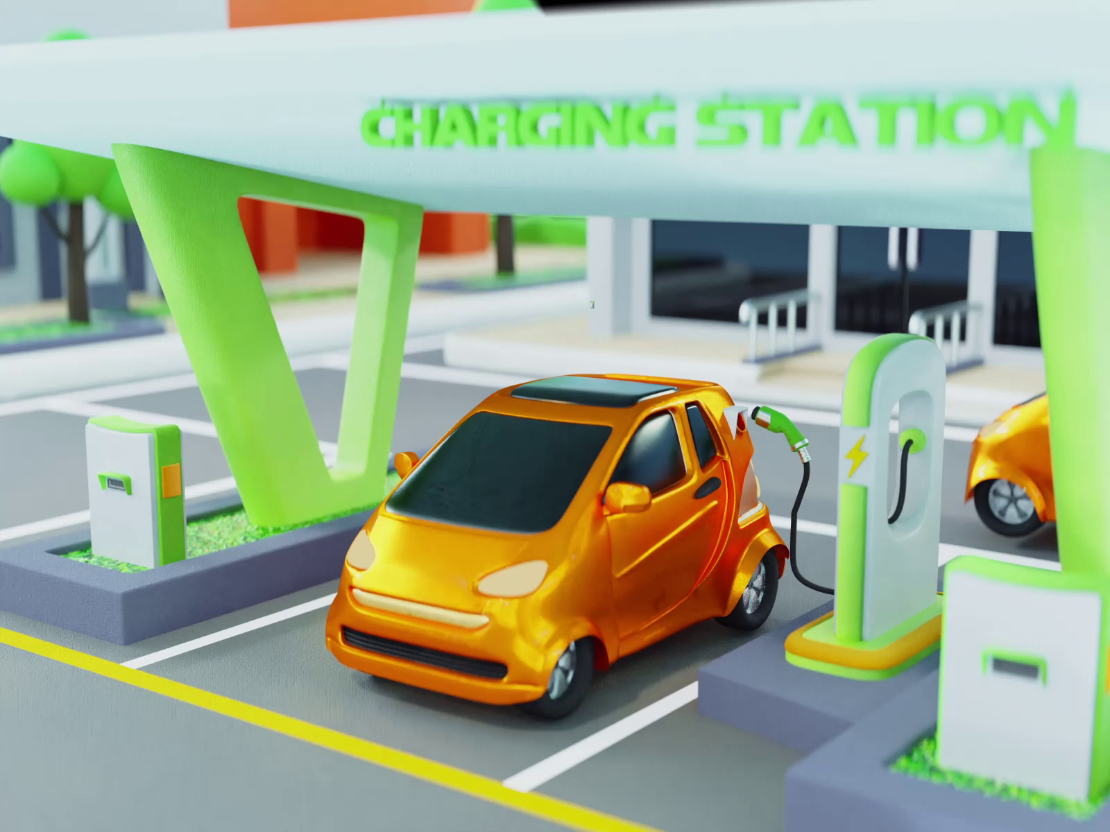 Electric Vehicle 3D Animation by Haraki for Vektora on Dribbble