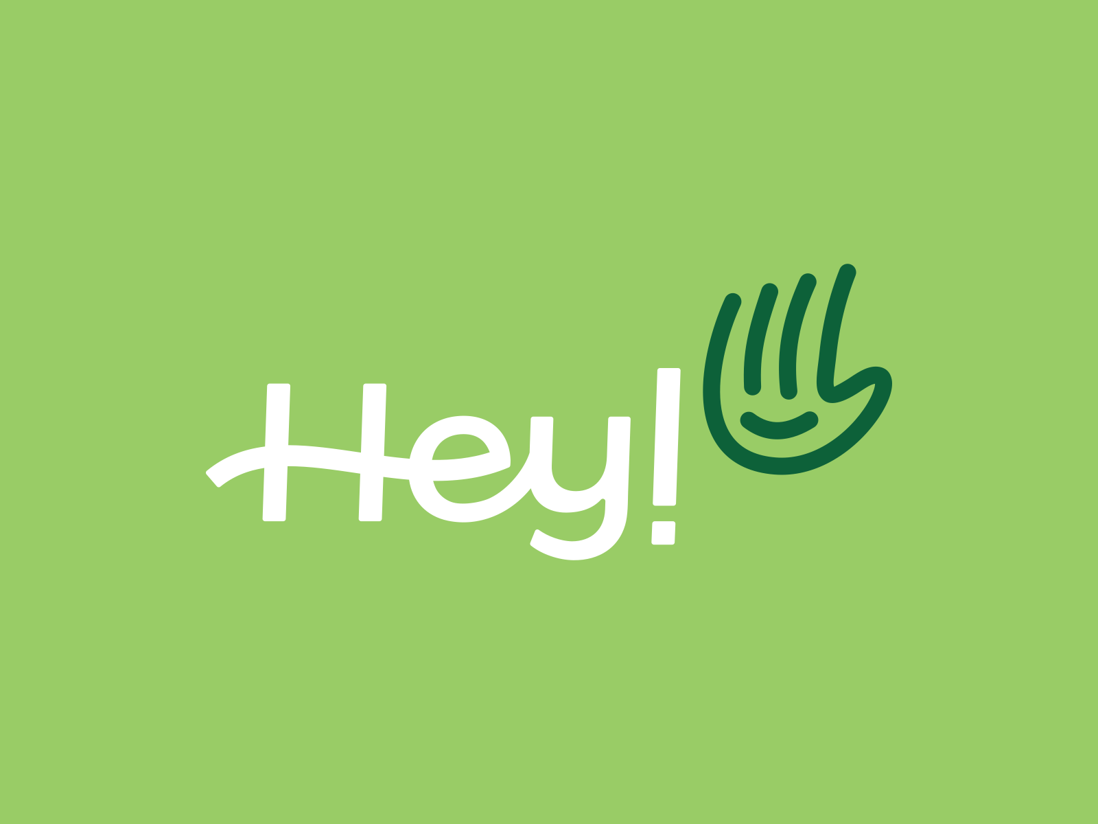 Sports booking app logo design - Hey! - waving hand + smile by Alex ...